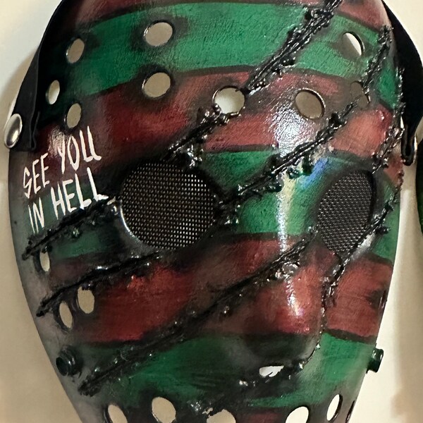 Custom Freddy Vs Jason Mask Hand Painted - Etsy