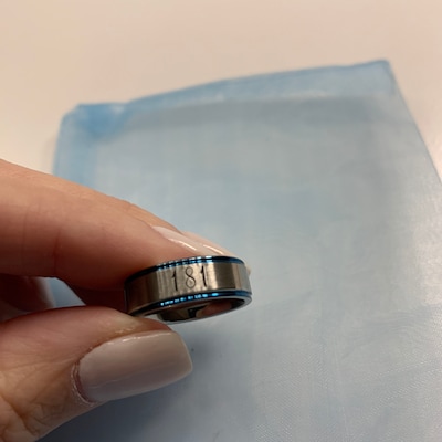 Thin Blue Line, Blue Line Ring, Police Wife Ring, Personalized Law ...