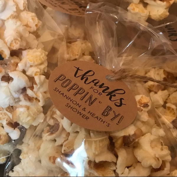 Popcorn Favor Kit, About to POP!, Thanks for POPPIN' By, Customized ...