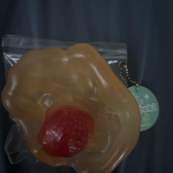 Strawberry Soufflé Pancake Taba Squishy Toy, Soft Stress Relief Toy ...