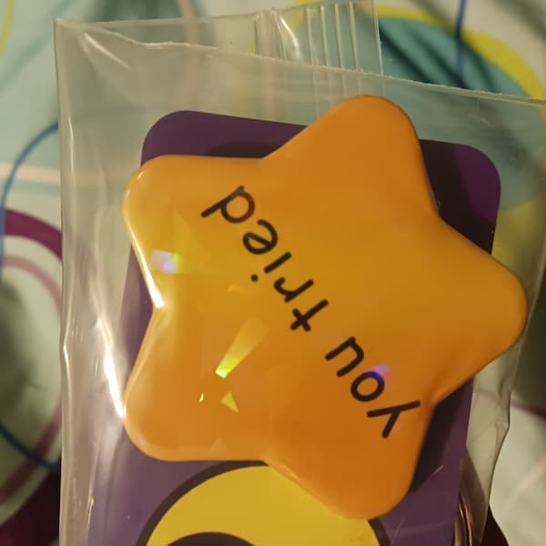You Tried Star Button | 2x2 Inches Holographic Pinback | Tumblr Meme ...