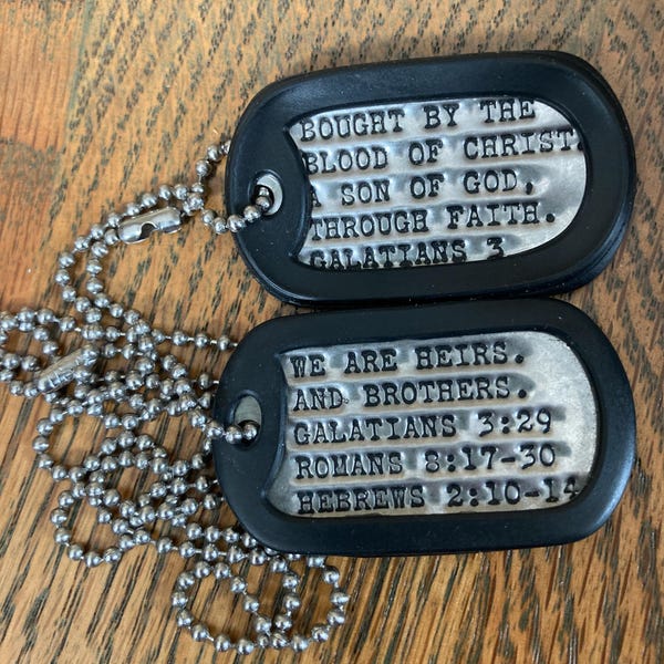 Real Debossed Military Dog Tags Dogtags Custom Personalized Made in USA ...