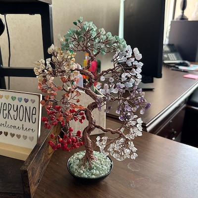 Flowering Bonsai Crystal Tree Aventurine-rose Quartz Crystal - Etsy