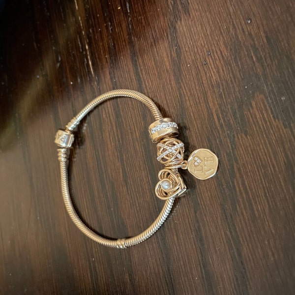 Pandora Love Stamp Charm 14k Gold - Etsy