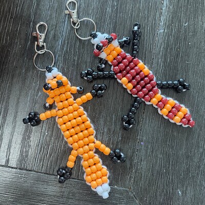 Beaded Animal Keychain Woodland Animals Pony Beads 90s Nostalgia Gift ...
