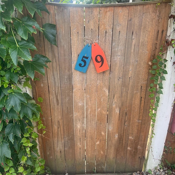 Barnwood Wood House Numbers Primitive Folk Art Numbers House Accessory ...