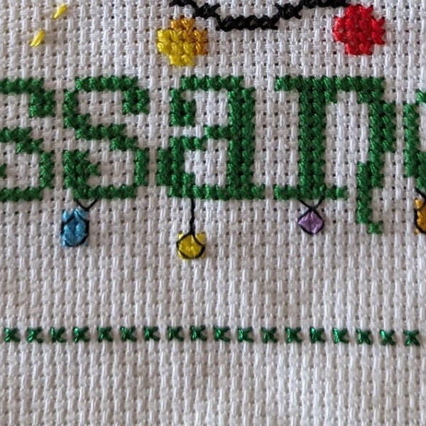 Christmas Alphabet Cross Stitch Pattern With Christmas Lights for ...