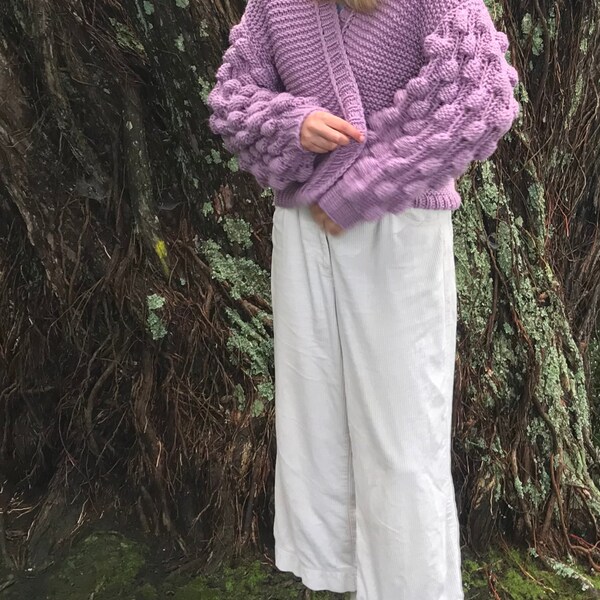 Bubble Cardigan, Handmade Chunky Cardigan, Oversize Cardigan, Long ...