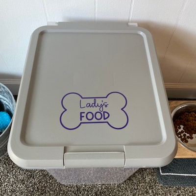 Personalized Decal for Dog Food Container Pet Labels Stickers ...