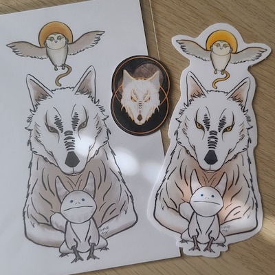 Loth Wolf Loth Cat Morai Vinyl Sticker Waterproof/decal/glossy - Etsy