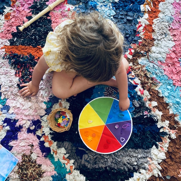 Color Sorting Fabric Circle - Classification of Primary and Secondary ...