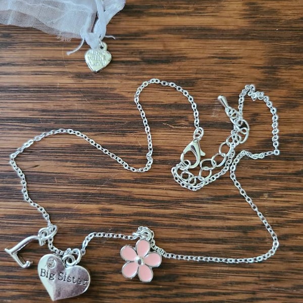 Personalized Big Sister Necklace for Girl Big Sister Gift From New Baby ...