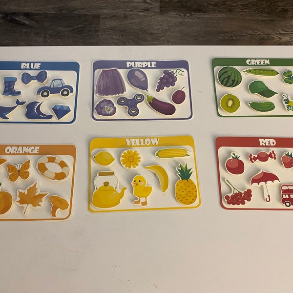 Rainbow Color Matching Activity, Busy Book Pages, Homeschool Printable ...