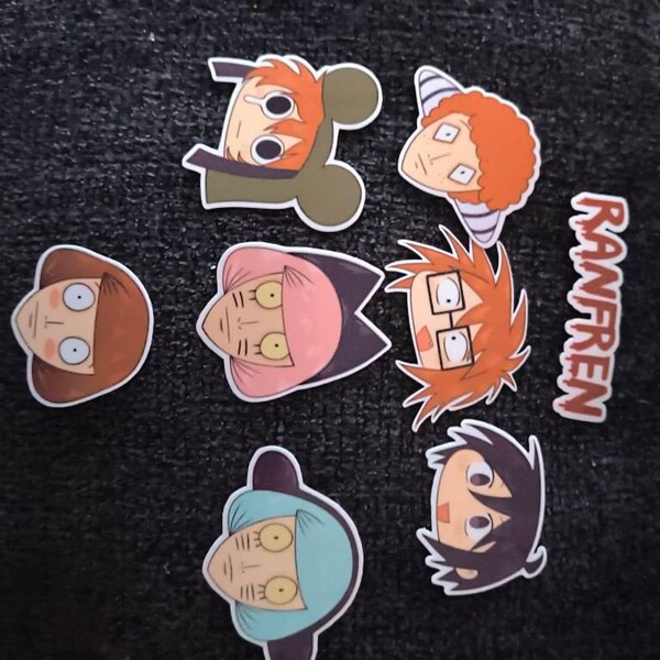 Ranfren Stickers Chibi Laminated Stickers - Etsy