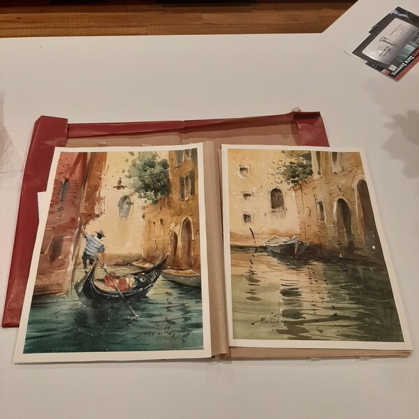 Ink Pen and Watercolor Urban Sketch of Venice Watercolor Original ...