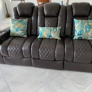 Blue Distressed Velvet Pillow Cover | Etsy