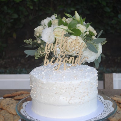 To Infinity and Beyond Wedding Cake Topper Laser Cut Cake Toppers Wood ...