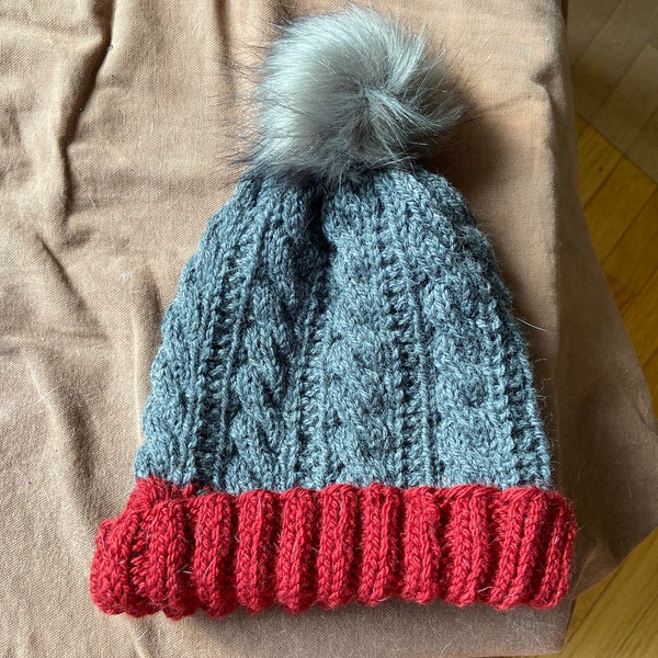 Gingerbread Hat Pattern (pdf) Cabled Hat Pattern - Etsy