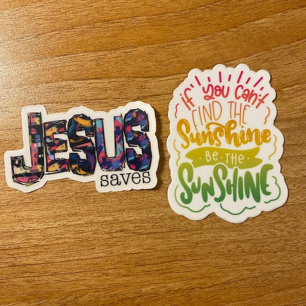 Jesus Saves Sticker, Religious Christian Decal, Bible Sticker, Clear ...