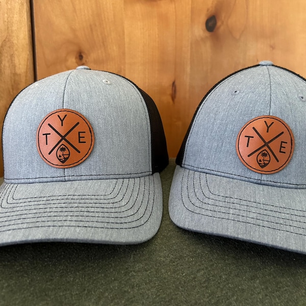 Personalized Father/son Matching Leather Patch Hat | Father Son Hats ...