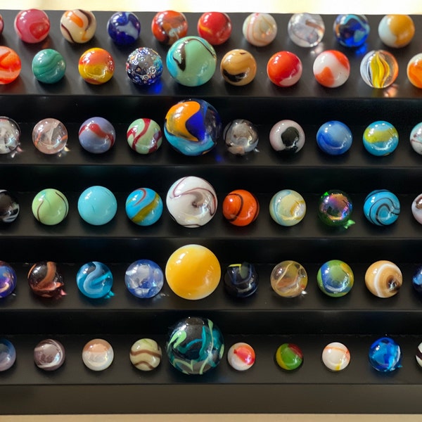 Boxed Set of 16 X 16mm Glass Marbles Marble Collection Starter Set ...