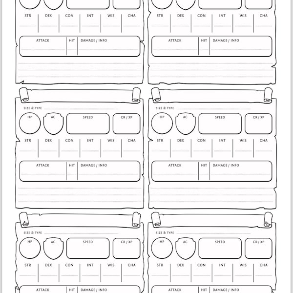 Dnd 5e DM Combat Encounters: Initiative Tracker Party and Creature ...
