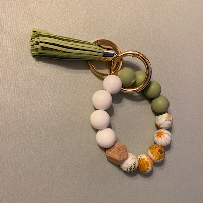 Bangle Keychain Bracelet Key Chain Wristlet Keyring Silicone Elastic ...