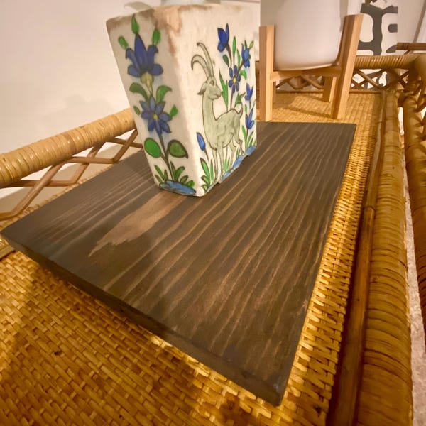 Wood Table Riser - Wood Pedestal - Rustic Wood Riser - Farmhouse Riser ...