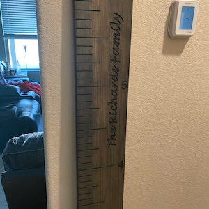 Custom Personalized Wooden Growth Chart Wooden Growth Ruler Wood Growth ...
