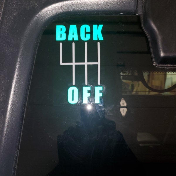 Back off Stick Shift Pattern Decal - Manual - 6 Speed - Etsy