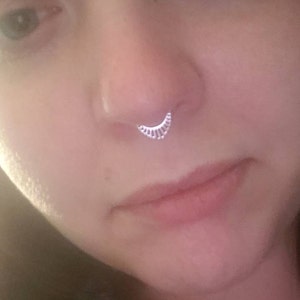 Septum,daith Rounded Teardrop Hinged Segment Ring..16g..8mm - Etsy