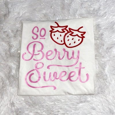 So Berry Sweet SVG File, Dxf, Eps, Png, Strawberry Svg, Fruit Pun Svg ...