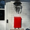 Red Swedish Wall Mount Mailbox - Distinctive POST Decal - Unique ...