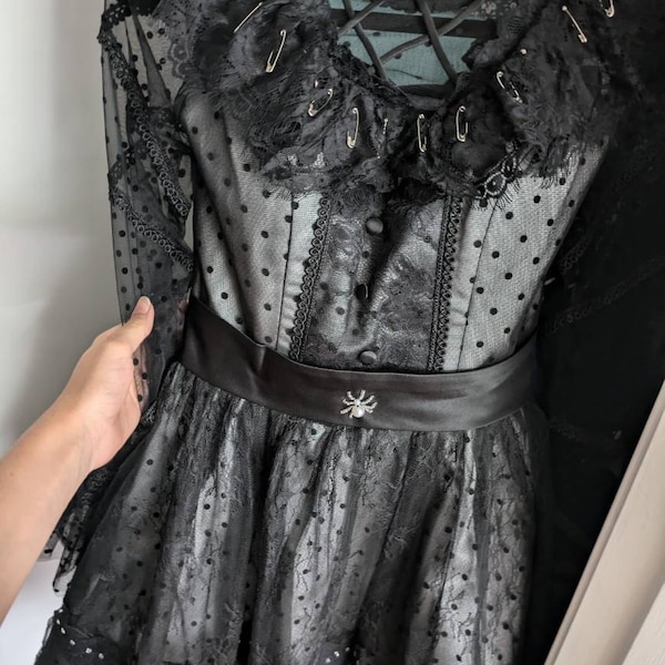Lydia Deetz Black Dress Musical Cosplay Costume - Etsy
