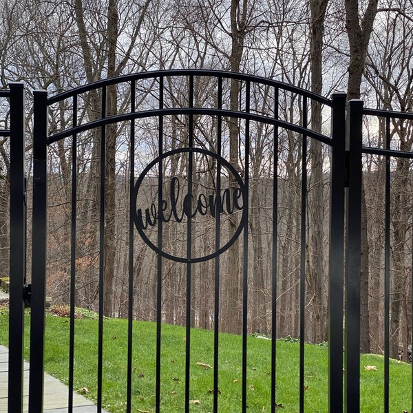 Round Welcome Metal Sign - Welcome Sign for Business or Home - Etsy