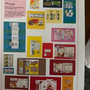 Printable Miniature Baking Packages for Dollhouse, Model or Diorama - Etsy