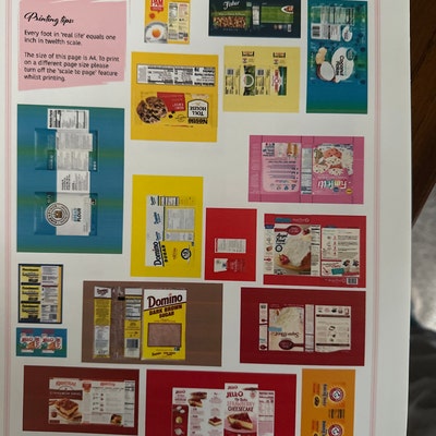 Printable Miniature Baking Packages for Dollhouse, Model or Diorama - Etsy