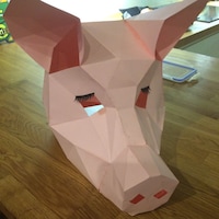 Pig Mask, Pig Paper Craft Template, DIY Printable Animal Mask, Instant ...