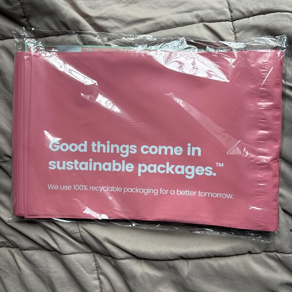 Eco-friendly Poly Mailers 10 X 13, Blue Thank You Mailers, Pack of 25 ...