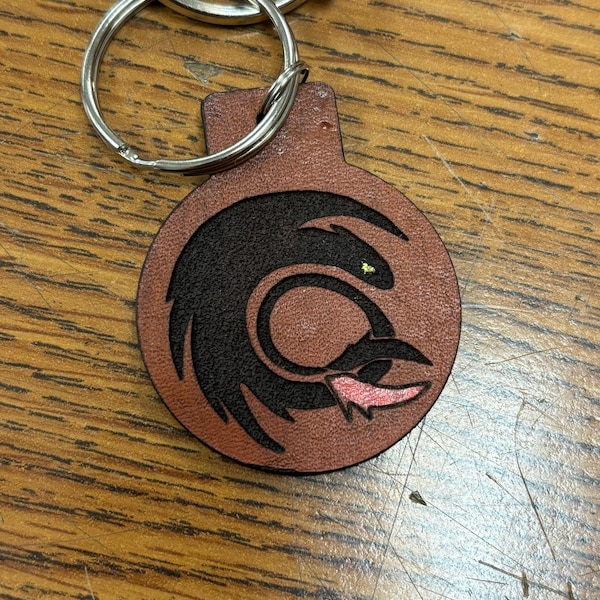 Leather Toothless Light Fury & Night Light Keychains and HTTYD Symbols ...