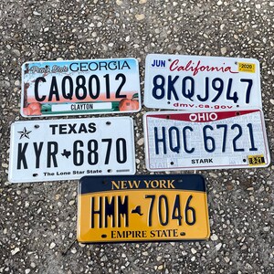 Starter Pack of 10 License Plates From 10 Different States in - Etsy