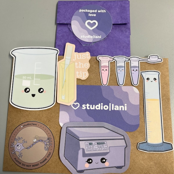 Cute Eppendorf Tube Triplet Sticker | Science, Life Science, Biology ...