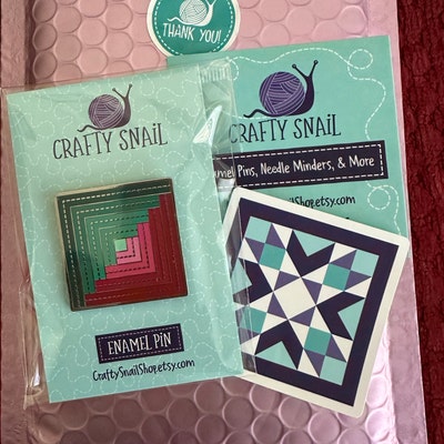 Pinwheel Star Quilt Block Pin Hard Enamel Lapel Pin - Etsy