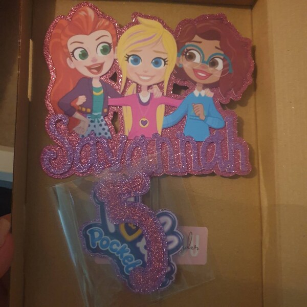Polly Themed Personalised Cake Topper Set - Etsy UK