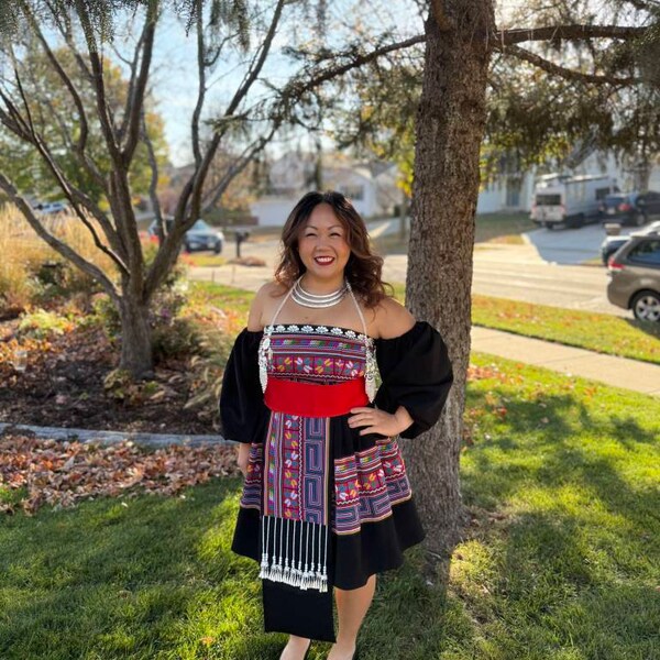 Hmong Embroidered Vest for Men Handmade Outfit for Men Hmong Ethnic ...