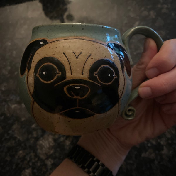 Pug Mug Custom Pet Portrait Mug Dog Pet Coffee Mug Cup Personalized ...