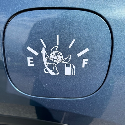 Funny Car Sticker Stitch Pulling Back Gas Fuel Cap Car Sticker Colour ...