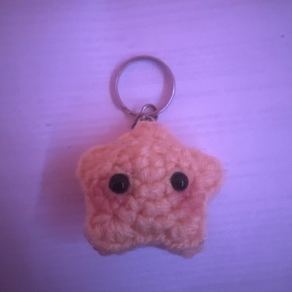 Kawaii Star Crocheted Keychain, Amigurumi , Cute Bag Charm, Accessories ...