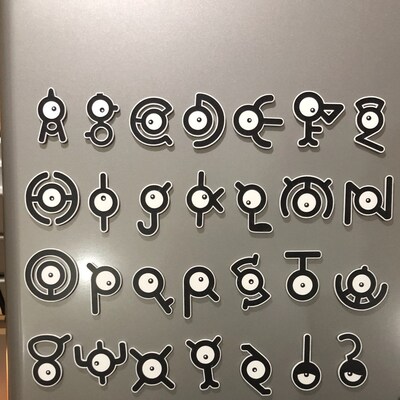Pokémon Unown Fridge Magnets Complete Set 28 Plus Bonus Shiny - Etsy