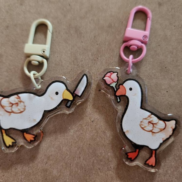 Choose Your Goose Keychain Set / 2in Double-sided Glitter Matching ...